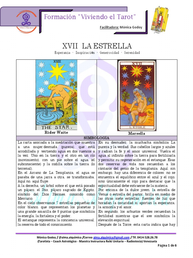 VIVIENDO EL TAROT - XVII La Estrella | PDF | Estrellas | Amor