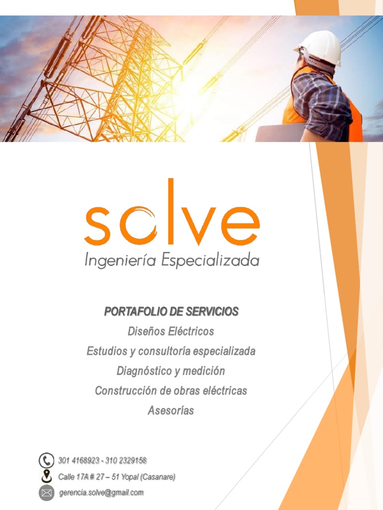 Portafolio de servicios de ingeniería eléctrica de SOLVE Ingeniería Especializada S.A.S | PDF ...