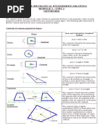 Centroids of Geometric Shapes | PDF | Area | Circle