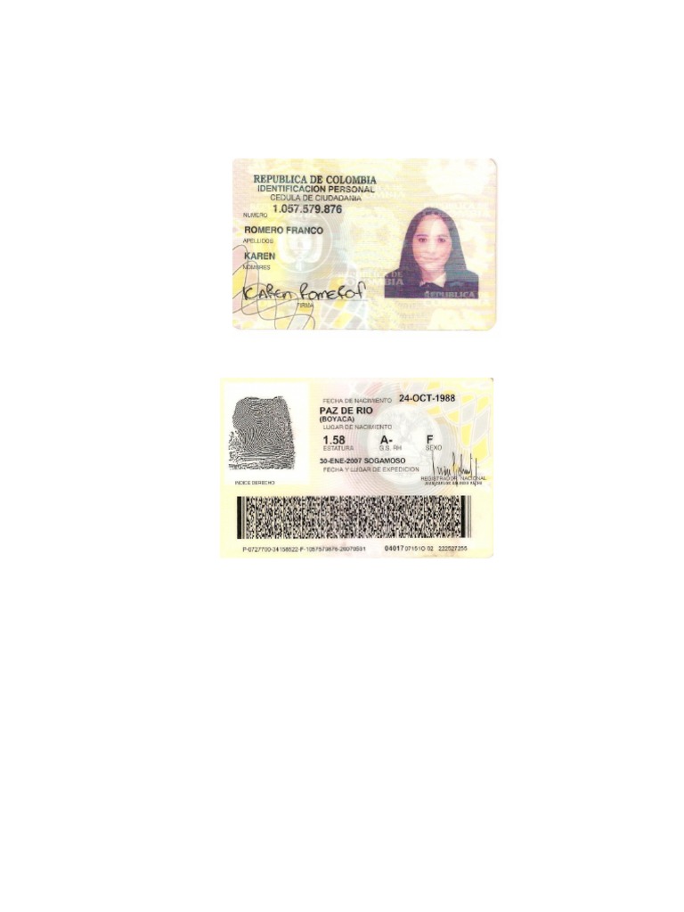 Cedula Karen Romero | PDF