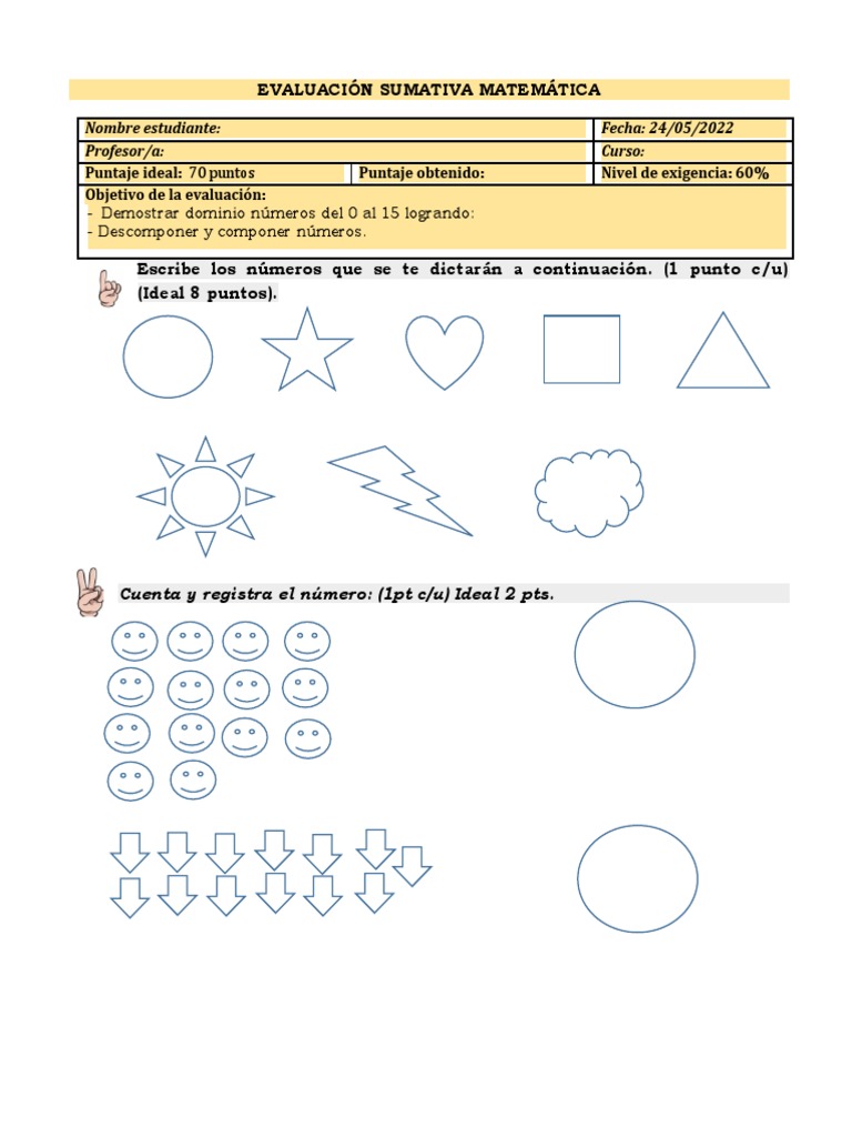 Evaluación Composicion y Descomposición | PDF