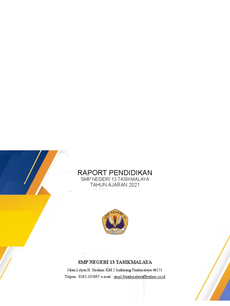 Cover Raport Pendidikan | PDF