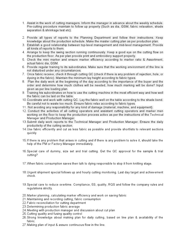 Job Desk Cutting | PDF | Textiles | Business