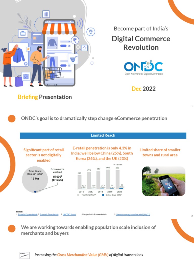 ONDC Onboarding Presentation Master | PDF | E Commerce | Sales