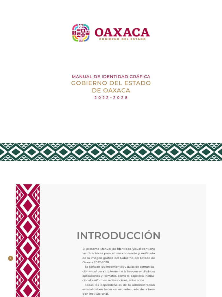 Manual de identidad visual del Gobierno de Oaxaca 2022-2028 | PDF ...
