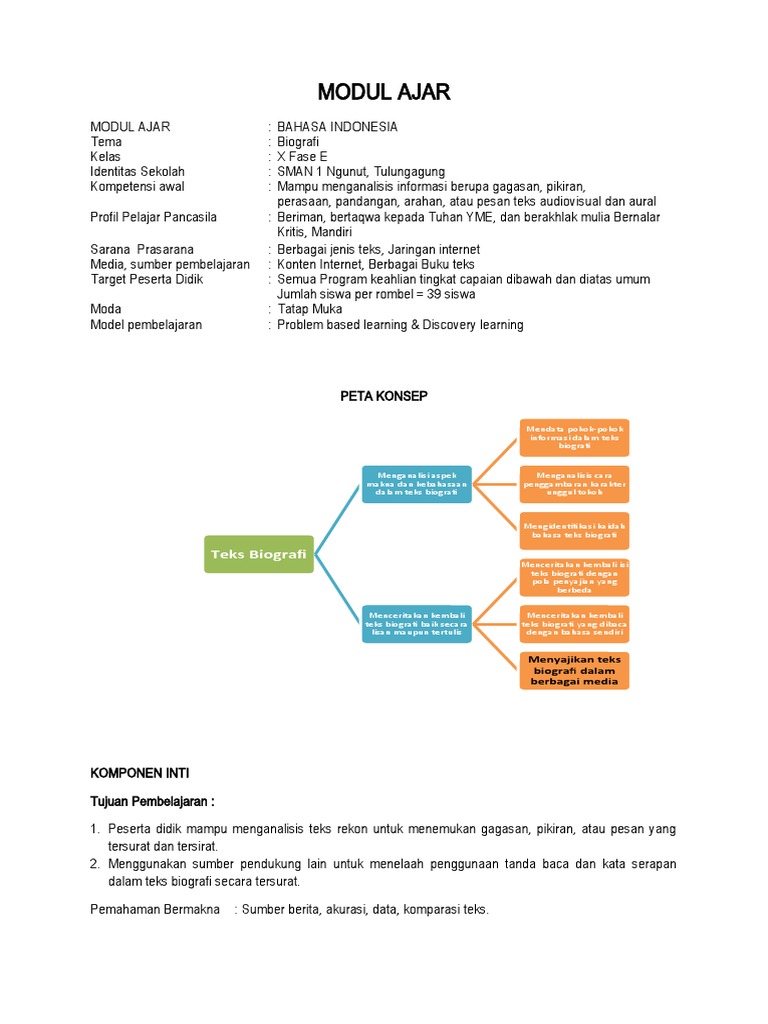 Modul Teks Biografi Arik | PDF