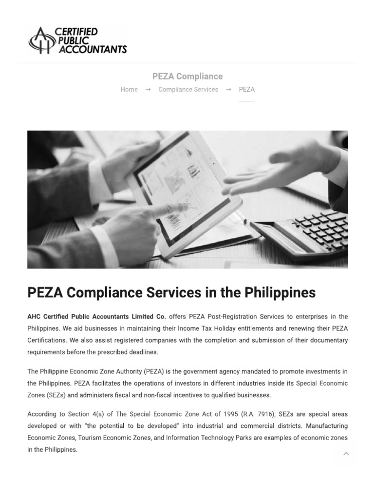 Peza Compliance | PDF