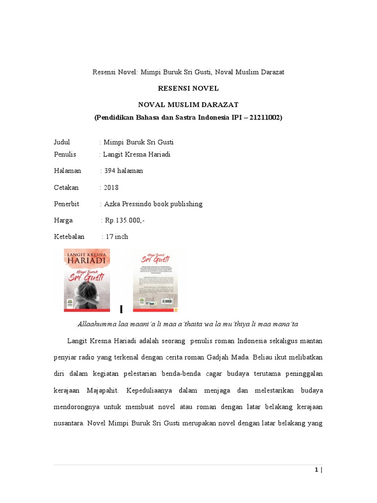 Resensi Novel Noval 1A | PDF