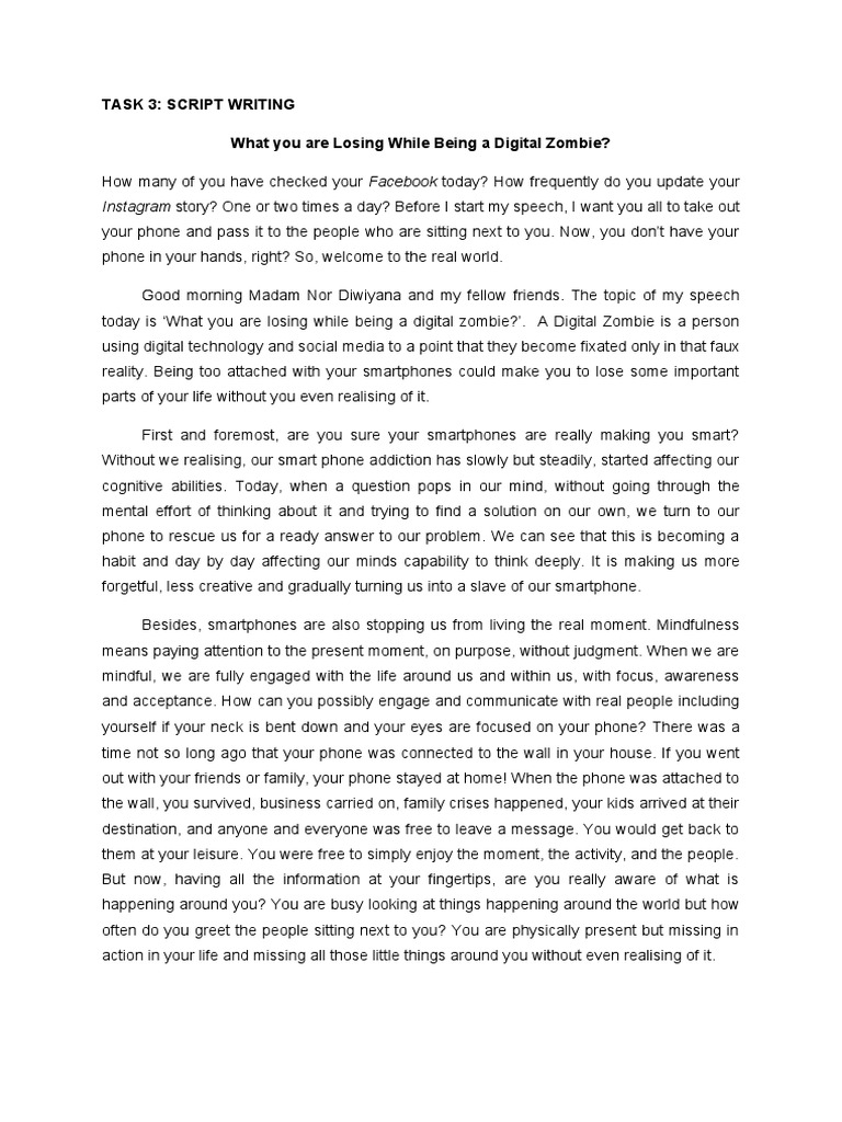 What You Are Losing Being A Digital Zombie | PDF | Social Media ...