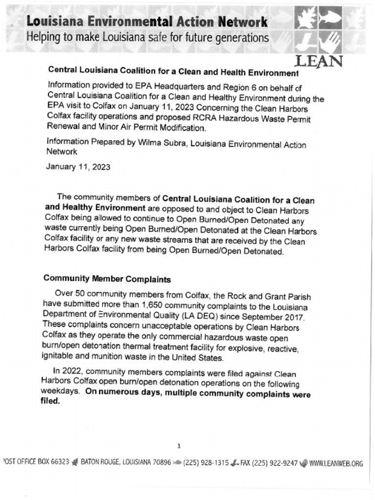 Clean Harbors EPA | PDF