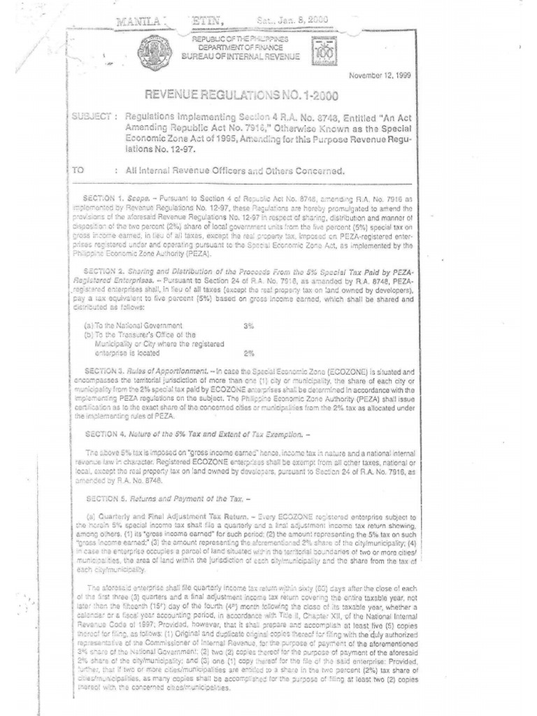 Peza - RR 1-2000 | PDF