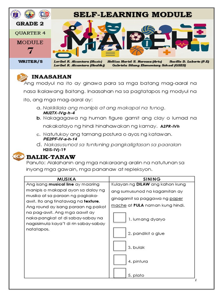 MAPEH 2 Q4 Week 7-8 | PDF