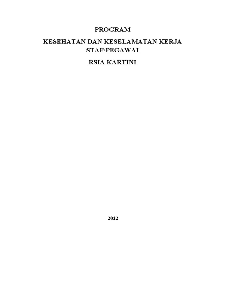 Kps 8 Program Kesehatan Dan Keselamatan Staf Tahun 2015 | PDF | Pengembangan Diri