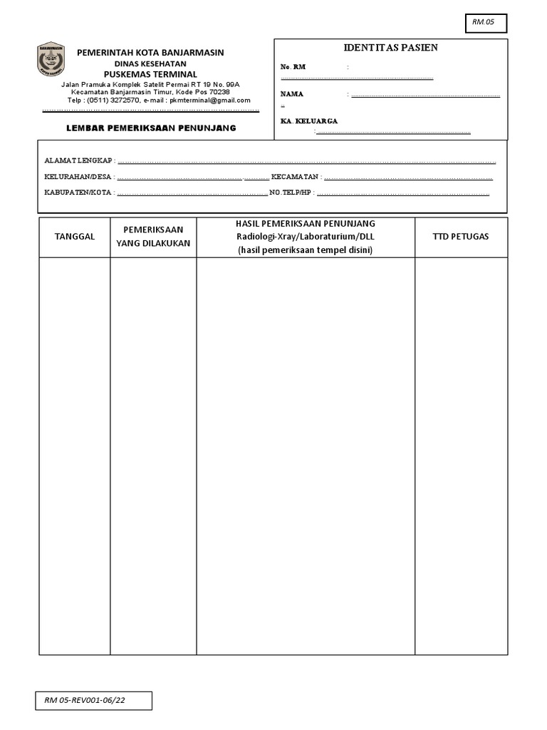 Form Penunjang | PDF