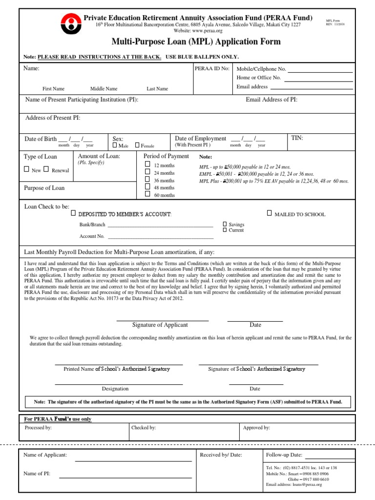 MPLform revised 2018 | PDF | Loans | Interest