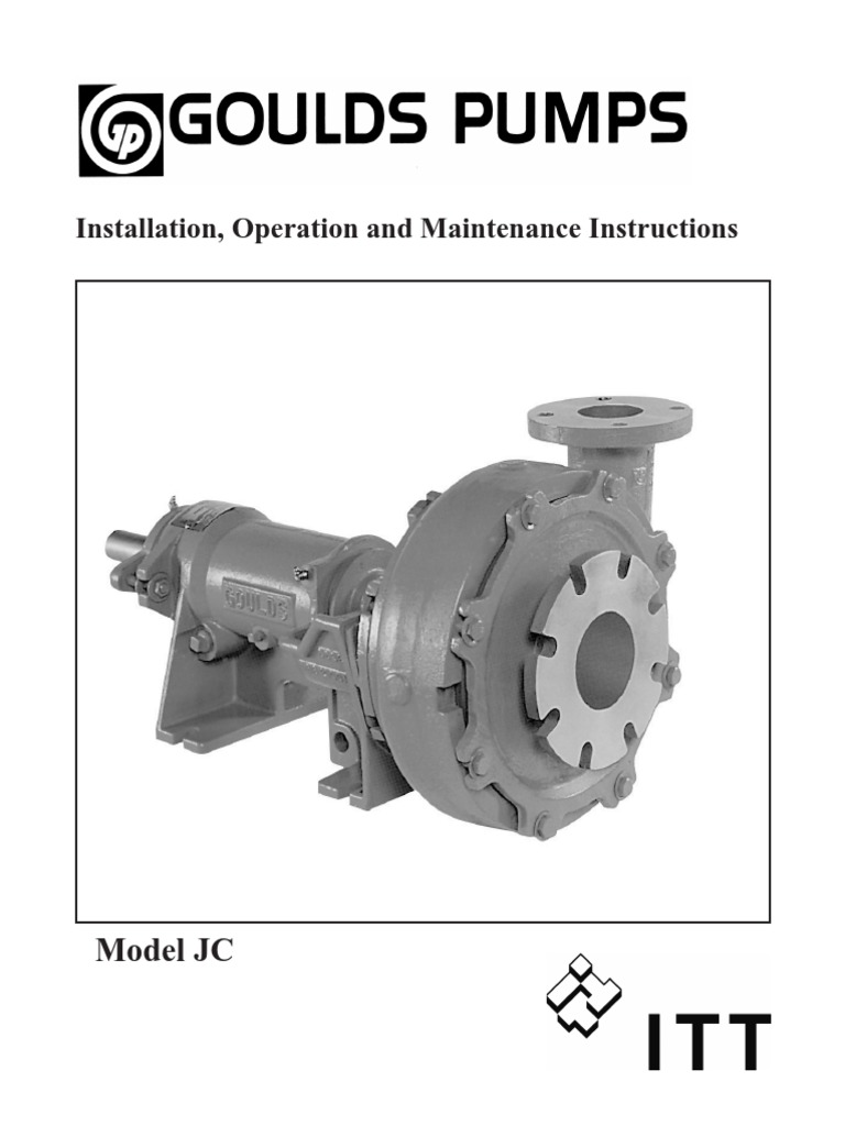 Goulds Pumps JC IOM | PDF | Pump | Bearing (Mechanical)