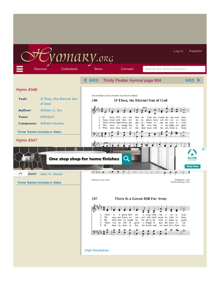Trinity Psalter Hymnal Page 604 | PDF