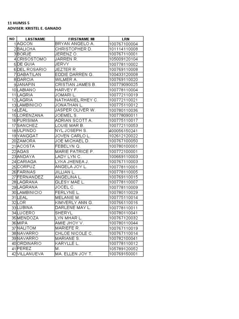 Grade Book - 11 Humss-5 | PDF