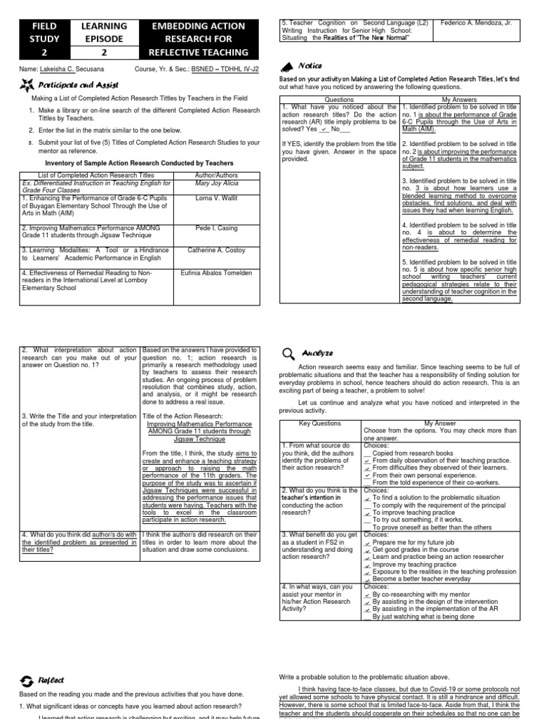 Learning Episode 2 | PDF | Teaching Method | Teachers