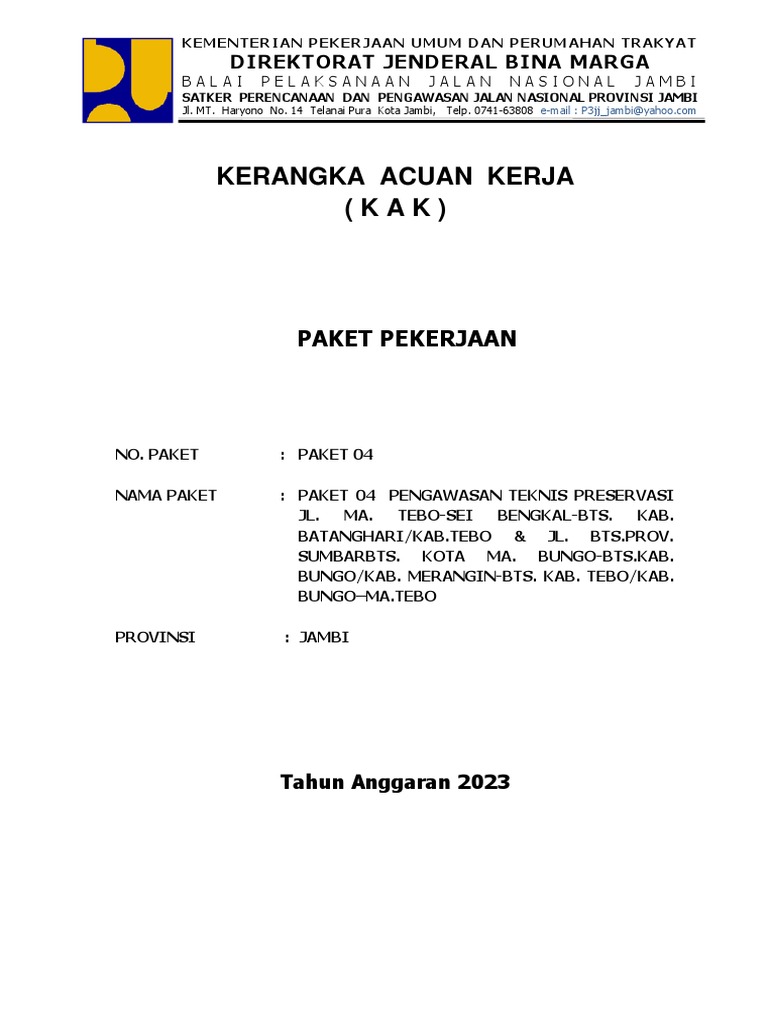 Kak Paket 04 | PDF | Teknologi & Rekayasa