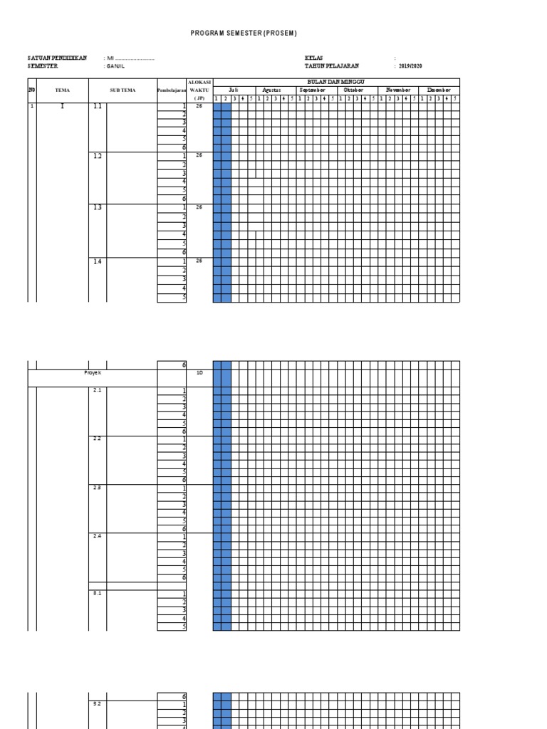 Format Prosem Tematik | PDF