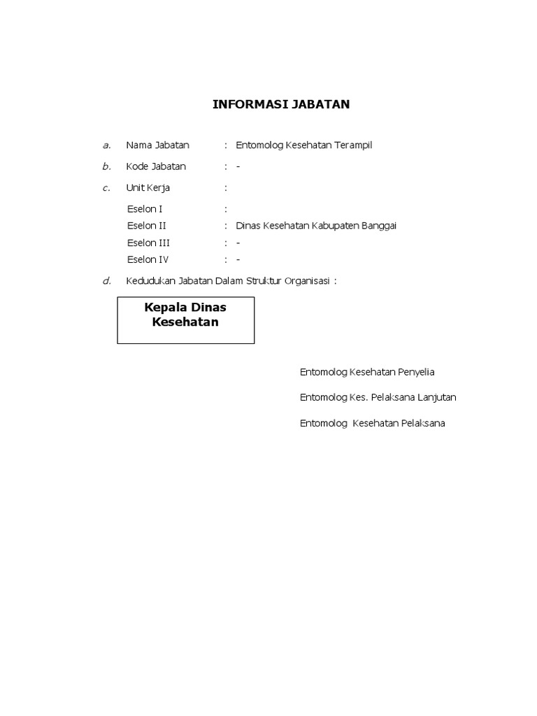 ANJAB Entomolog Terampil | PDF