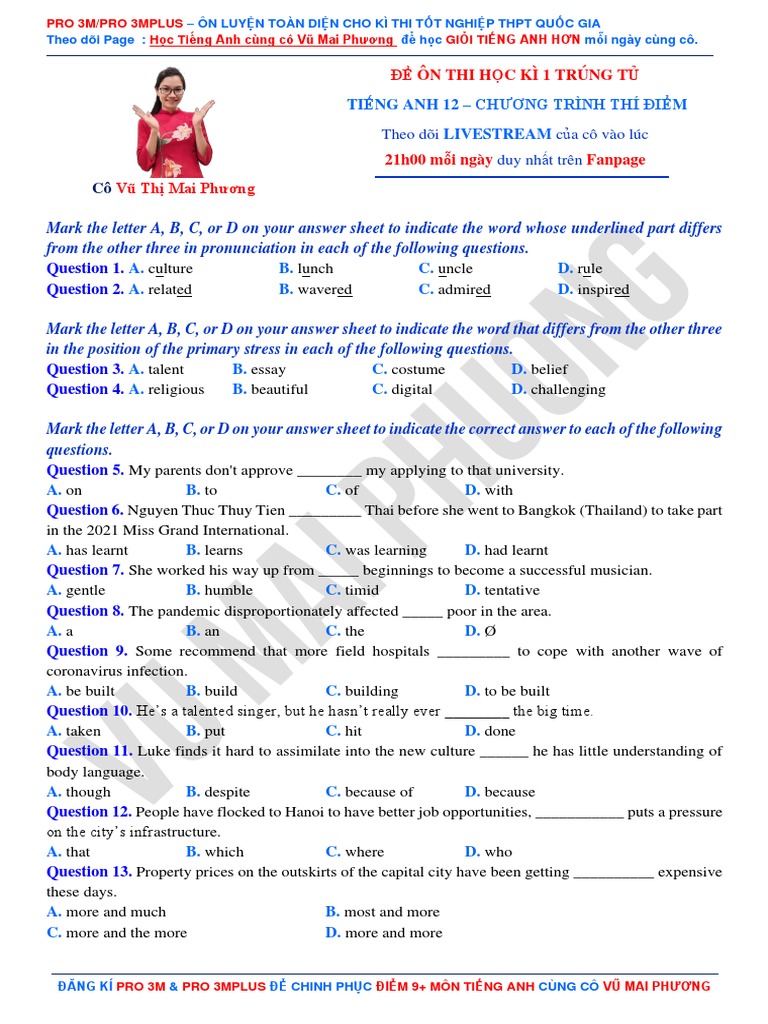 PRO 3M/PRO 3MPLUS Guide to Top Scoring on National High School ...