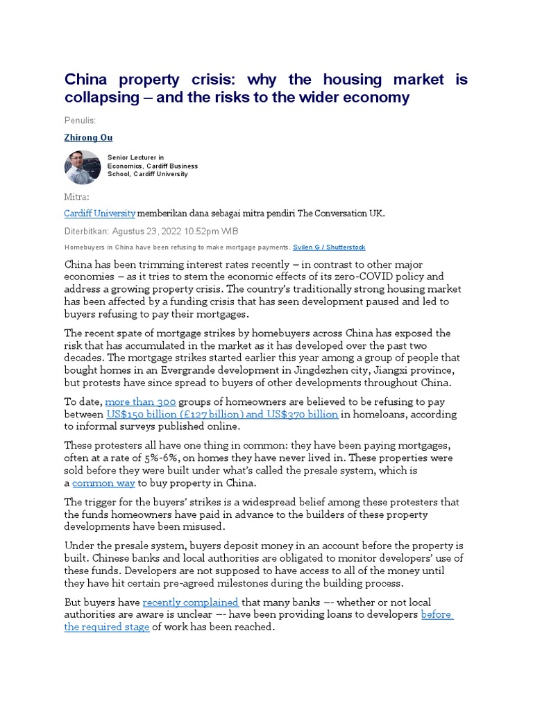 China's Housing Market Crisis Explained | PDF | Banks | Loans