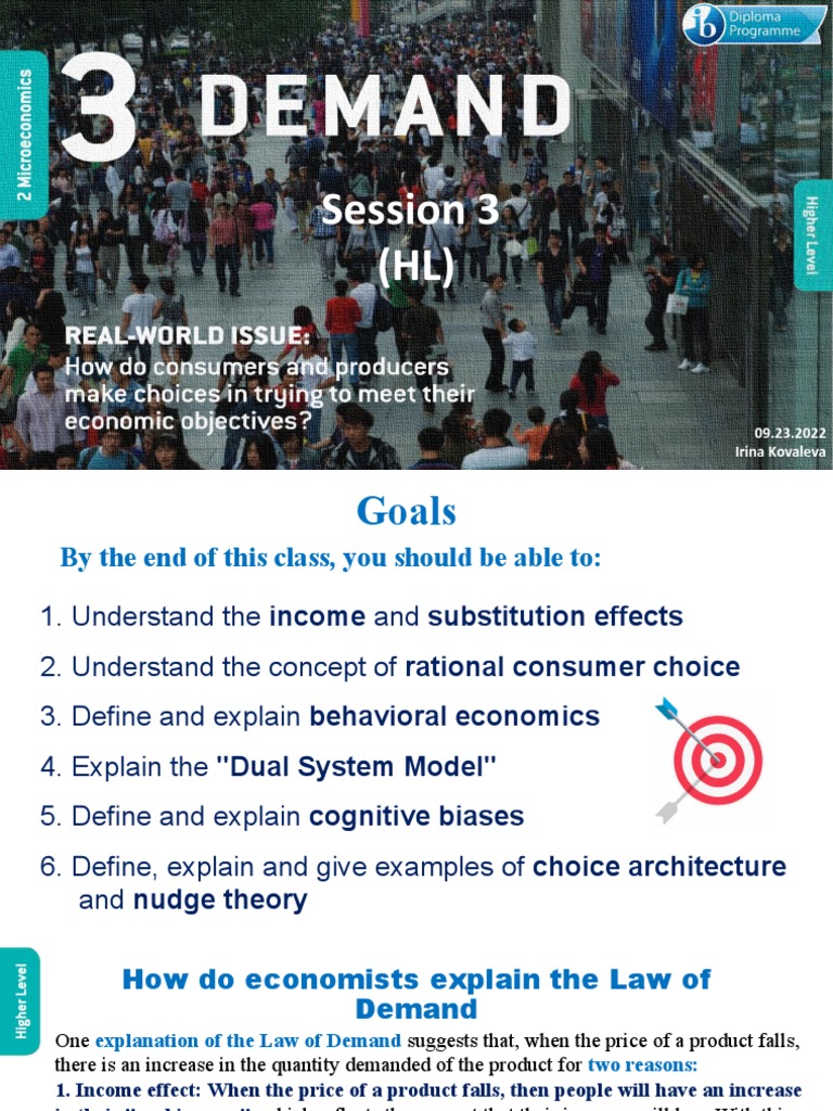 Unit - 3. - Demand - Lecture 1 (HL) | PDF | Behavioral Economics ...