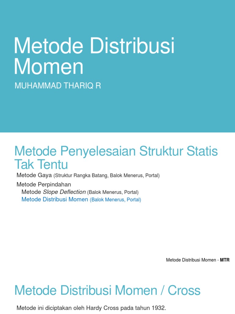 Metode Distribusi Momen | PDF | Metode & Bahan Ajar
