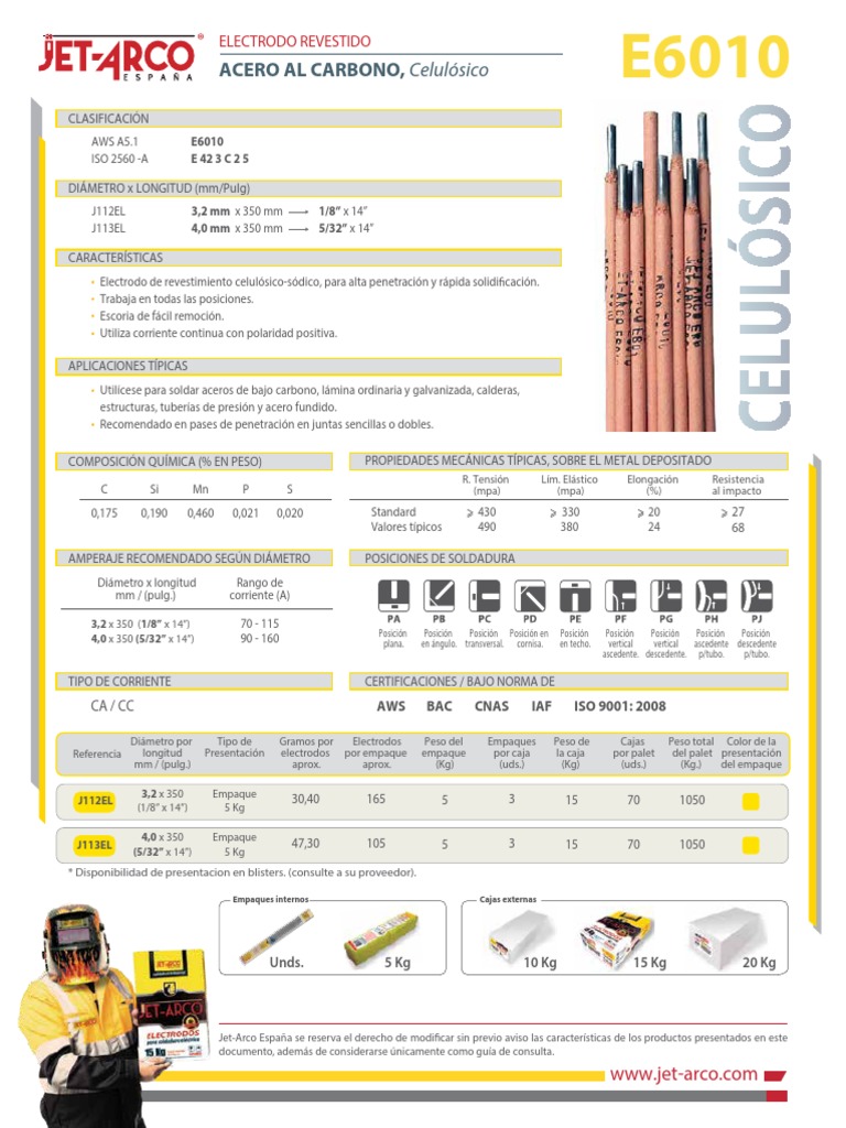 Electrodo Revestido Celulósico E6010 | PDF | Soldadura | Construcción