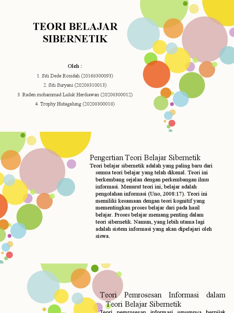 Teori Belajar Sibernetik | PDF