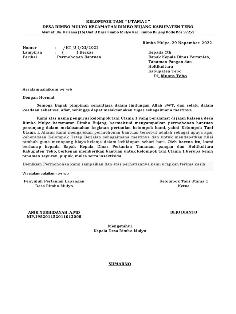 Proposal Bantuan Benih Sayuran Tani | PDF | Teknologi & Rekayasa