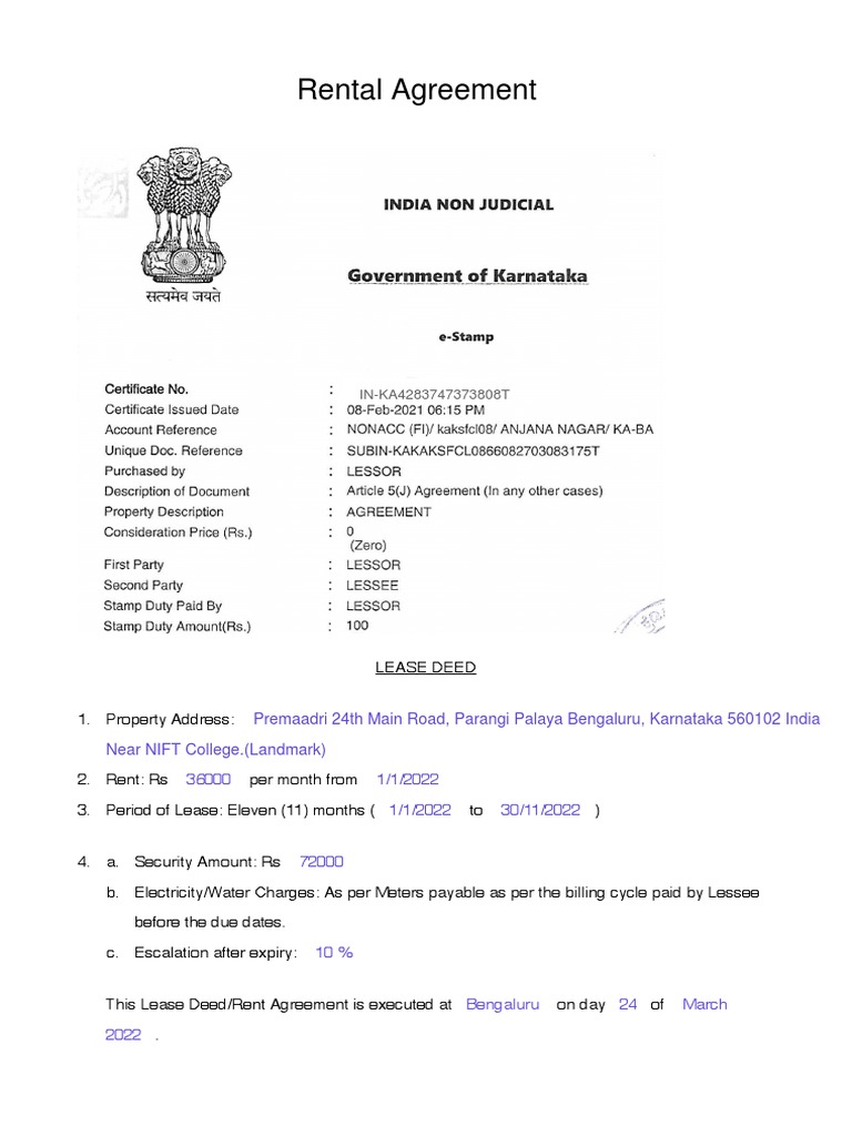 Agreement Preview | PDF | Lease | Arbitration