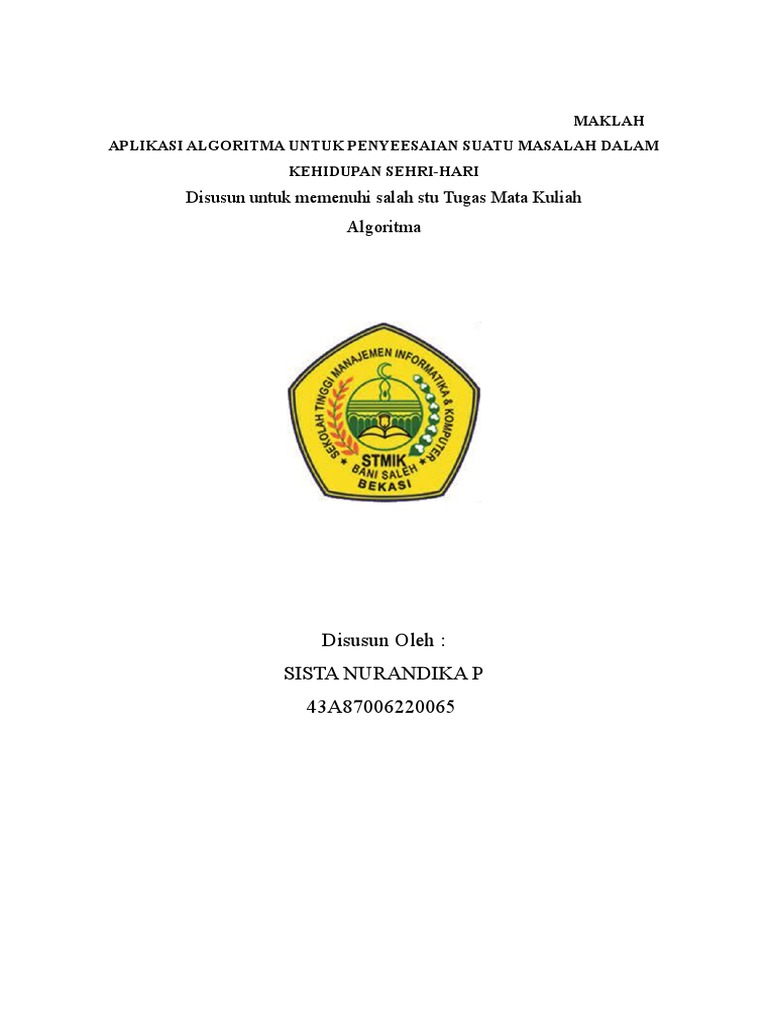 Makalah - Algoritma (AutoRecovered) | PDF