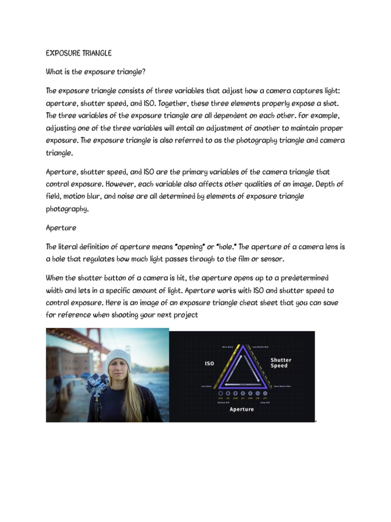 Exposure Triangle | Download Free PDF | Exposure (Photography) | Camera
