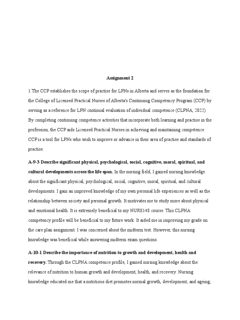 Assignment Nursing Care Plan Nurs | PDF | Nursing | Caregiver