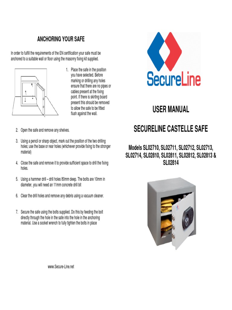 SecureLine Castelle SSC 1e Manual | PDF | Drill | Screw