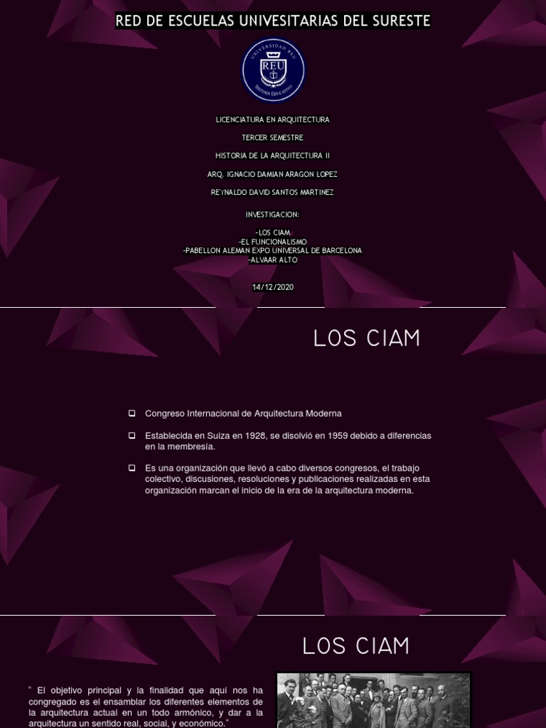 Ciam y El Funcionalismo de Planta Libre RDSM | PDF | Diseño ...