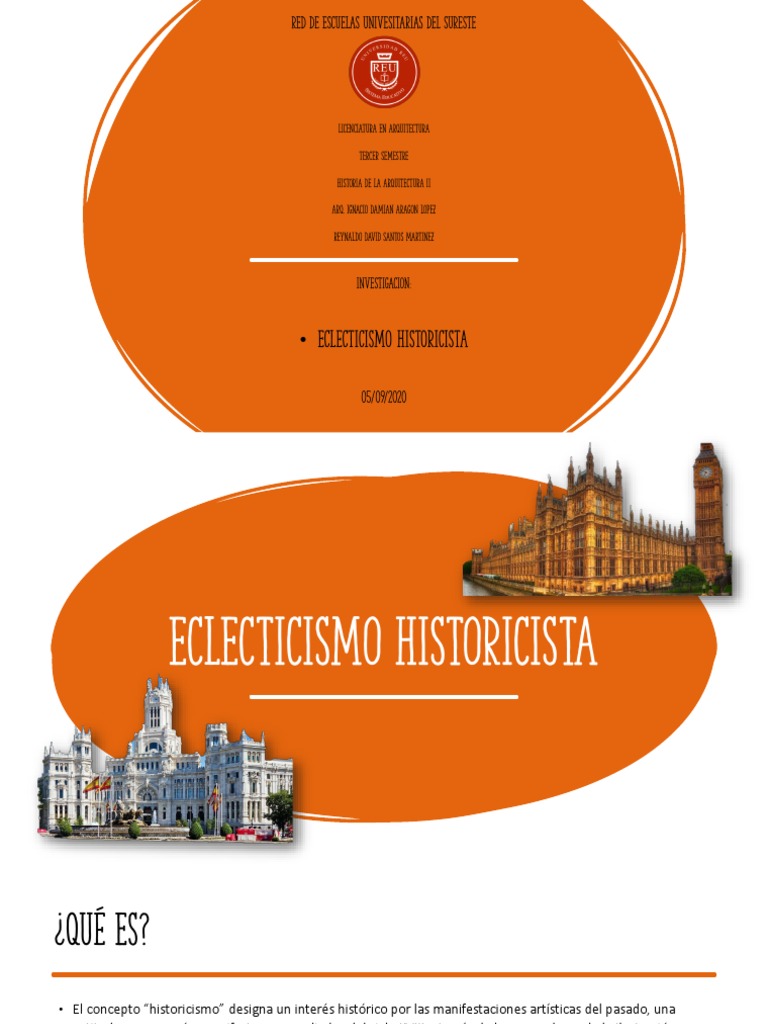 Eclecticismo Historicista RDSM | PDF | Diseño arquitectonico | Arquitectura