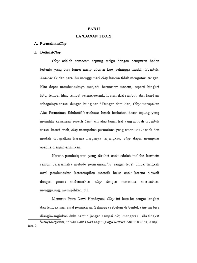 Permainan Edukatif Menggunakan Clay | PDF | Memasak, Makanan, & Anggur