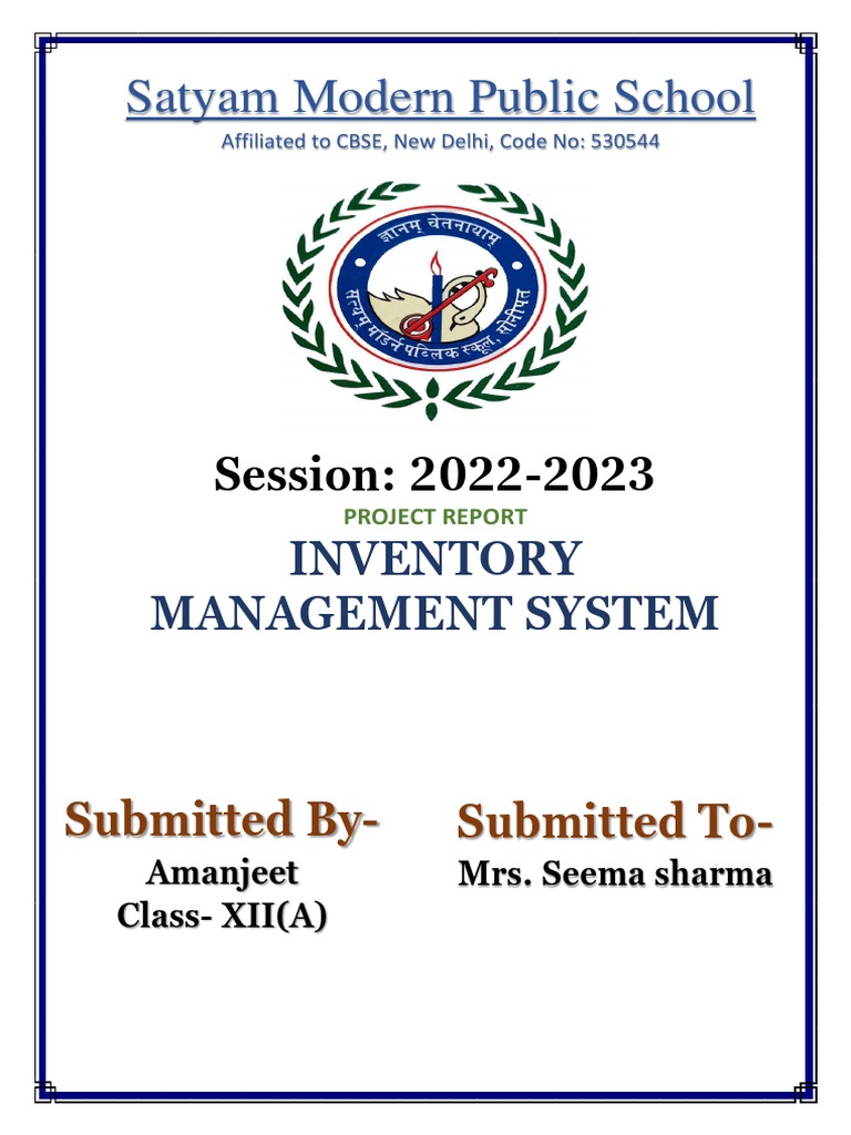 Inventory Management | PDF | My Sql | Python (Programming Language)