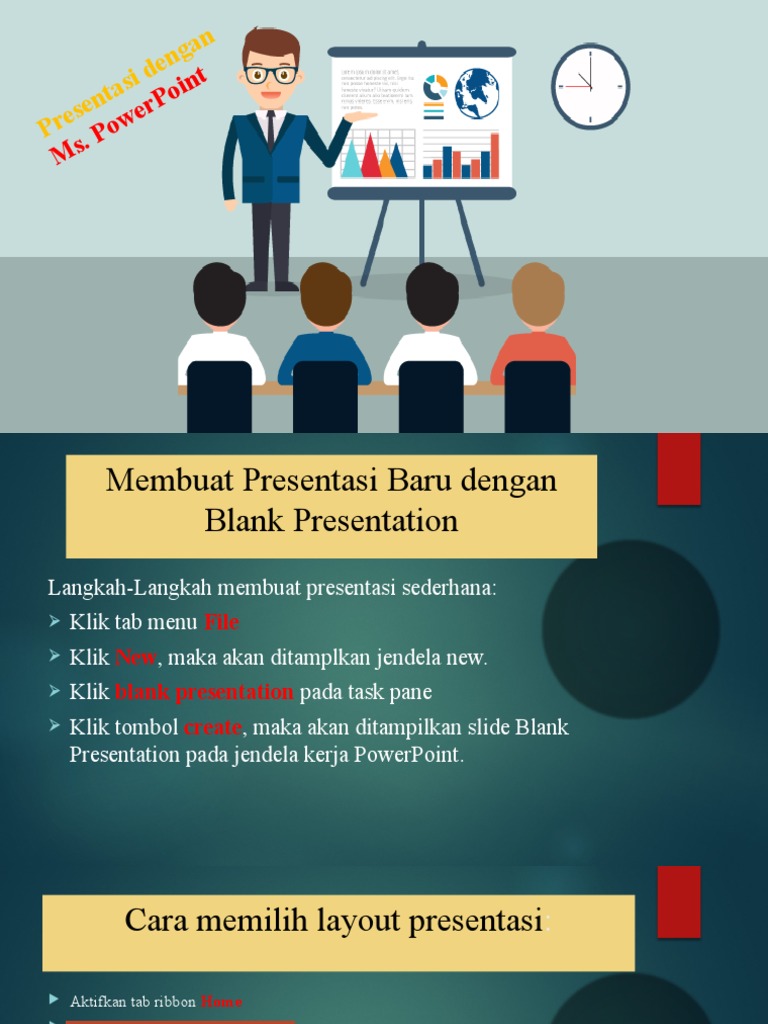 Cara Membuat Presentasi Blank di PowerPoint | PDF | Bisnis | Komputer