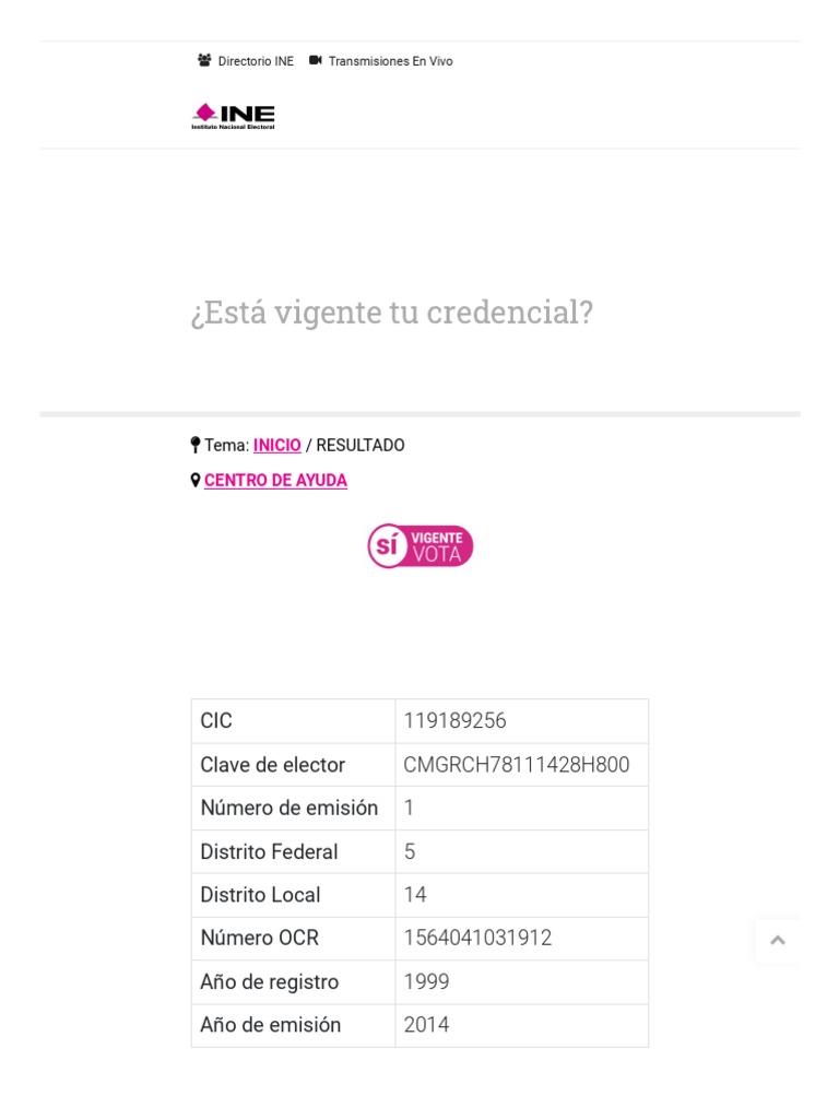 Lista Nominal - INE.. | PDF