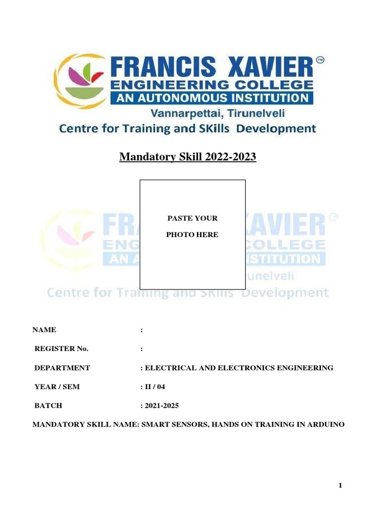 Smart Sensors Arduino Training Log | PDF | Computer Programming | Systems Engineering