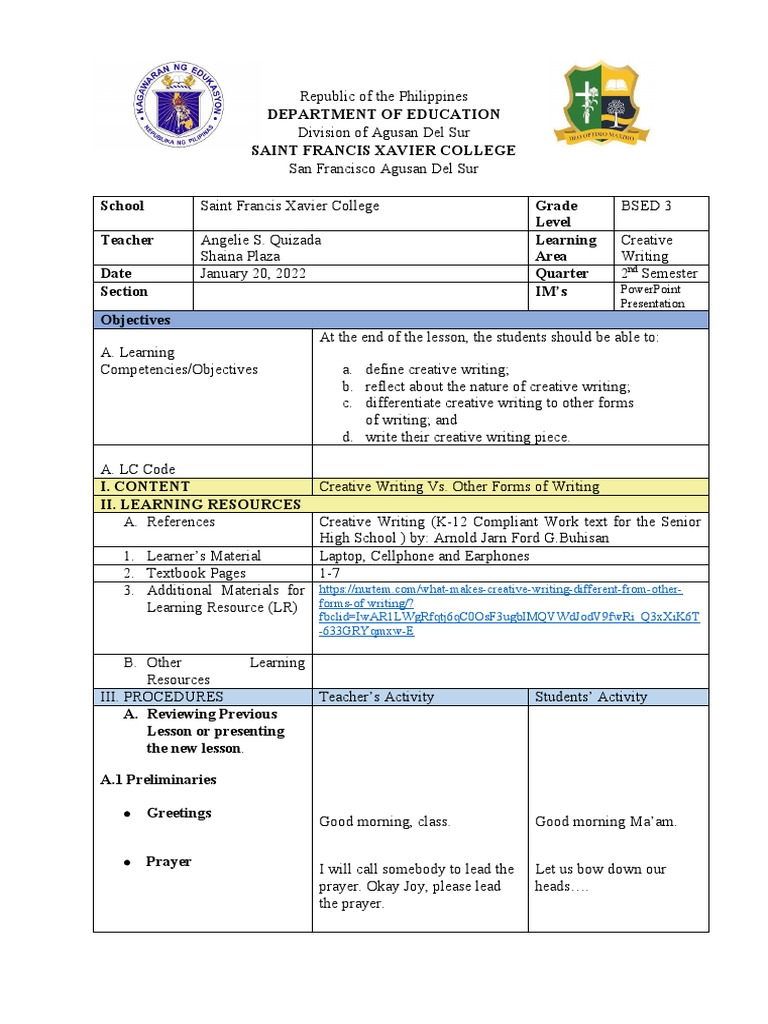 Creative Writing vs. Other Forms of Writing | PDF | Thought | Creativity