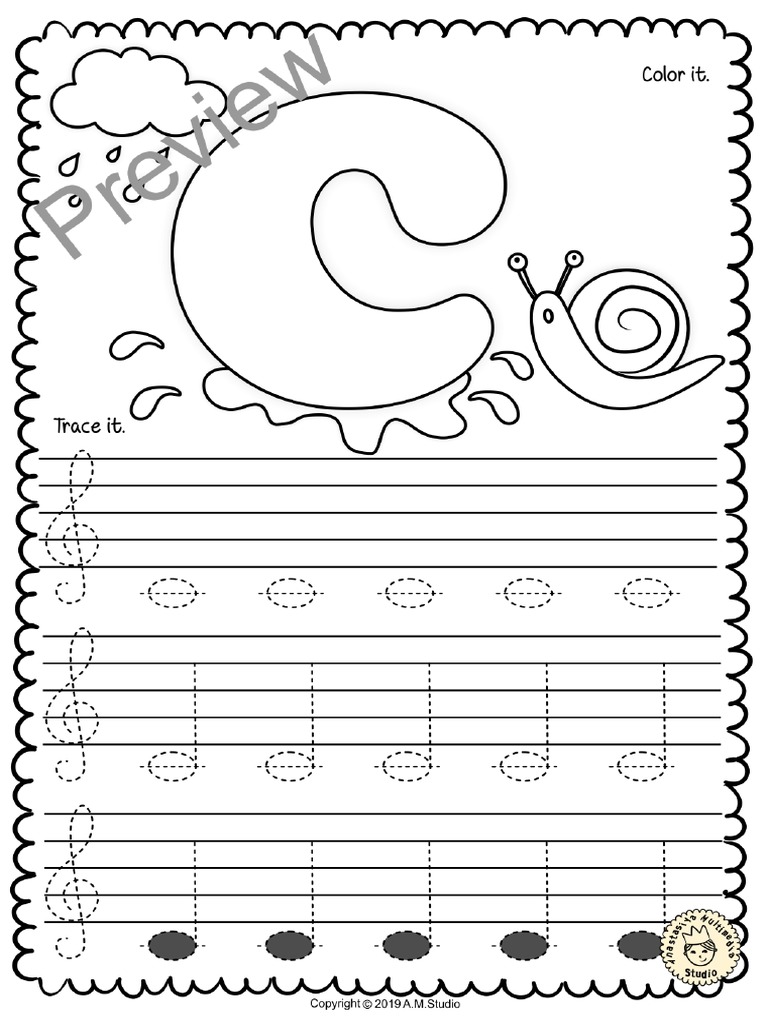 Treble Clef Middle C PDF