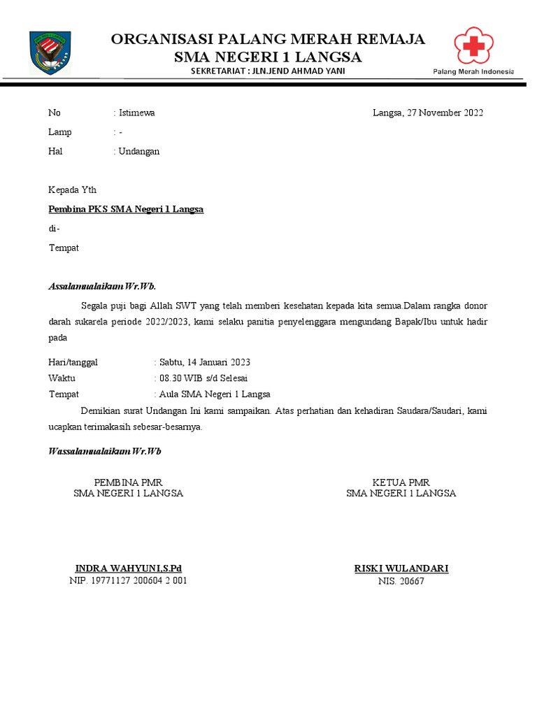 ' Undangan Pembina PKS | PDF