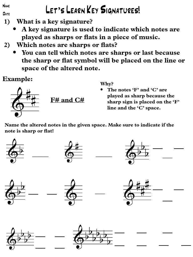 Key Signatures | PDF | Musical Compositions | Musical Notation