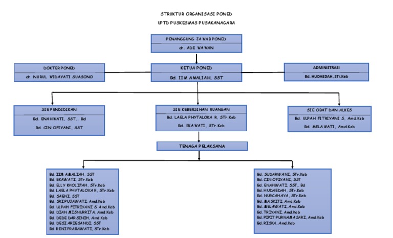 Struktur Organisasi Poned 2022 | PDF